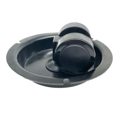 China 1.5 Inch Heavy Load Nylon Furniture Caster with Black Steel Cover for Cabinet Closet for sale