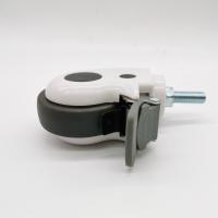 China TPR Ball Bearing Solid Stem Medical Caster 2 Inch Swivel Hospital Bed Wheel for sale