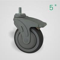China Threaded Stem TPR Medical Caster Wheel 2 Inch Waterproof Anti Rust Nylon Hospital Equipment Caster for sale
