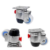 China Stainless Steel 304 Adjustable Leveling Caster 360 Swivel Wheel 250kg Load Capacity for sale
