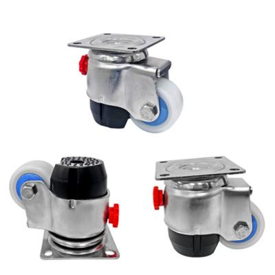 China Stainless Steel 304 Adjustable Leveling Caster 360 Swivel Wheel 250kg Load Capacity for sale