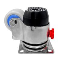 China Stainless Steel 304 Adjustable Leveling Caster 360 Swivel Wheel 250kg Load Capacity for sale