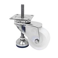 China 3 Inch 304 Stainless Steel Swivel Leveling Caster Wheel 75mm Diameter 100kg Load Capacity for sale