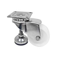 China 3 Inch 304 Stainless Steel Swivel Leveling Caster Wheel 75mm Diameter 100kg Load Capacity for sale