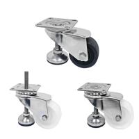 China 3 Inch 304 Stainless Steel Swivel Leveling Caster Wheel 75mm Diameter 100kg Load Capacity for sale