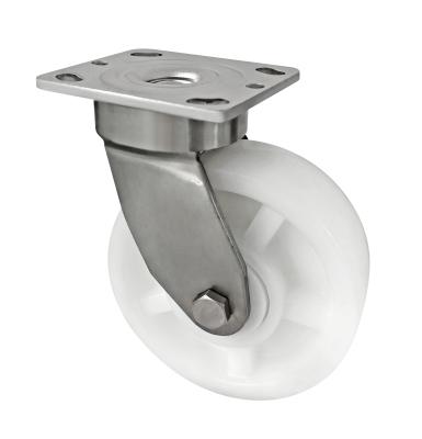 China 304 Stainless Steel Heavy Duty Nylon Caster Wheels 150mm 450kg Load Industrial Cart Casters for sale