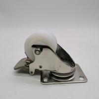 China 304 Stainless Steel Heavy Duty Swivel Caster 2.5 Inch 130kg Load Capacity with Total Brake PA Nylon Wheel for sale