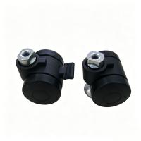 China 60 mm Nylon Twin Wheel Leveling Adjustable Brake Lock Furniture Caster 120 kg Load Capacity for sale