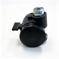 China 60 mm Nylon Twin Wheel Leveling Adjustable Brake Lock Furniture Caster 120 kg Load Capacity for sale