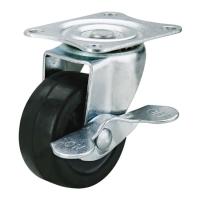 China Light Duty Solid Rubber Caster Wheels 2 Inch 80kg Swivel Plate Casters for sale