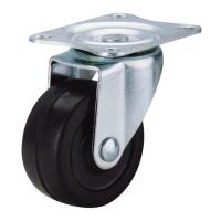 China Light Duty Solid Rubber Caster Wheels 2 Inch Silent Swivel Plate Casters 50kg Load Capacity for sale