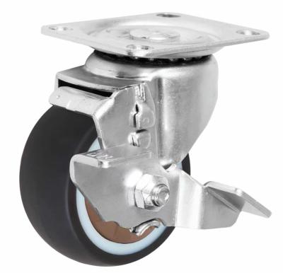 China Light-Duty Brown TPR Caster Wheels – Silent and Wear-resistant & Non-Marking for sale