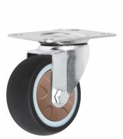 China Light-Duty Brown TPR Caster Wheels – Silent and Wear-resistant & Non-Marking for sale