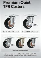 China Light-Duty Brown TPR Caster Wheels – Silent and Wear-resistant & Non-Marking for sale