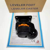 China Leveling Adjustable Caster Wheel Heavy Duty 50kg Load Capacity Retractable Swivel Casters for Industrial Machine Cabinet for sale