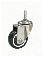 China NEW Stainless Steel Workmanship Anit-rust single ball bearing 75mm 3 inches Polyurethane Caster wheel for Trolley for sale