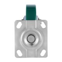 China 4/5/6inch PU Wheel Casters Swivel Top Plate Threaded Stem Castor Automobile Industry Medium Heavy Duty Steel Core Casters Wheel for sale