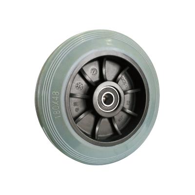 China 7 Inch Durable Heavy Duty Anti-static TPR 180kg Airport Trolley Wheel Swivel Rolling Aircraft Luggage Cart Wheel Only for sale