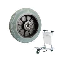 China 7 Inch Durable Heavy Duty Anti-static TPR 180kg Airport Trolley Wheel Swivel Rolling Aircraft Luggage Cart Wheel Only for sale