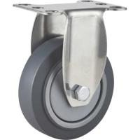 China 3 4 5 Inch Wheel 100-130kg Load Food Medical Industrial Machine Trolly Castor Medium Heavy Duty PU Swivel Caster With Brake for sale