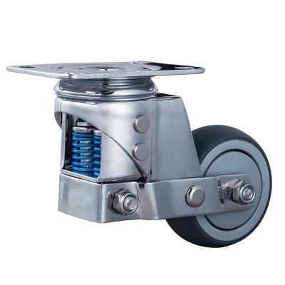 China Factory Wholesale 3in 4in 5in Shock-absorbing Casters Stainless Steel 70-120kg Swivel with Brake Casters for sale