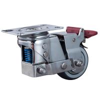 China Factory Wholesale 3in 4in 5in Shock-absorbing Casters Stainless Steel 70-120kg Swivel with Brake Casters for sale