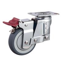 China Sprig Loaded 3in 4in 5in Shock-absorbing Thermoplastic Rubber Indoor Floor Protect Castor Wheel for sale