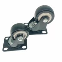 China 1.5 2 2.5 3 Inch 40mm 50mm Black Red Blue White Orange Small Wheel Swivel Stem Furniture Trolley Castors PVC PU Caster Wheels for sale
