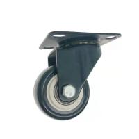 China 1.5 2 2.5 3 Inch 40mm 50mm Black Red Blue White Orange Small Wheel Swivel Stem Furniture Trolley Castors PVC PU Caster Wheels for sale