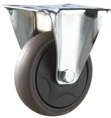 China Factory Outlet Ball Bearing 3 4 5 6 8 Inch Industrial Trolley Swivel Caster Top Plate Pp/tpr Fixed Caster Wheel for sale