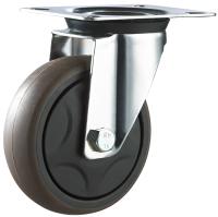China Factory Outlet Ball Bearing 3 4 5 6 8 Inch Industrial Trolley Swivel Caster Top Plate Pp/tpr Fixed Caster Wheel for sale