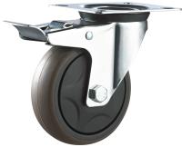 China Factory Outlet Ball Bearing 3 4 5 6 8 Inch Industrial Trolley Swivel Caster Top Plate Pp/tpr Fixed Caster Wheel for sale