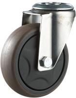 China Factory Outlet Ball Bearing 3 4 5 6 8 Inch Industrial Trolley Swivel Caster Top Plate Pp/tpr Fixed Caster Wheel for sale