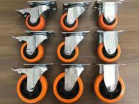 China Features a 360-degree 1.5 2 2.5 3 4 5 Inch Heavy Duty Swivel PP Caster Orange Trolley Caster Wheel for Carts or Workbenches for sale