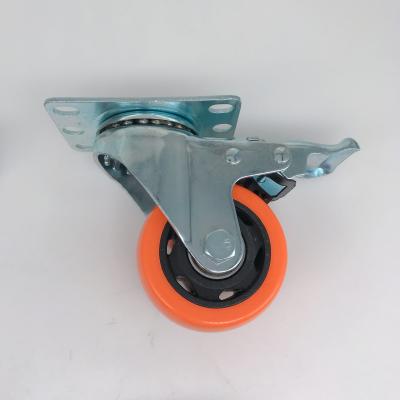 China Wholesale Industrial Furniture Trolley 3 Inch Plastic Screw Threaded Stem Ball Bearing PVC or PU Swivel Casters for sale