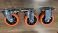 China Features a 360-degree 1.5 2 2.5 3 4 5 Inch Heavy Duty Swivel PP Caster Orange Trolley Caster Wheel for Carts or Workbenches for sale