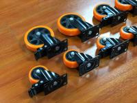 China Features a 360-degree 1.5 2 2.5 3 4 5 Inch Heavy Duty Swivel PP Caster Orange Trolley Caster Wheel for Carts or Workbenches for sale