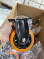 China Features a 360-degree 1.5 2 2.5 3 4 5 Inch Heavy Duty Swivel PP Caster Orange Trolley Caster Wheel for Carts or Workbenches for sale