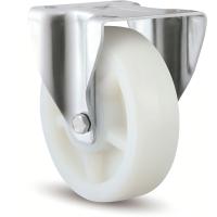 China Factory Price 4inch 5inch Nylon Tread Centre Double Ball Bearing Rigid Medium Heavy Duty Casters for Store Display Fixtures for sale