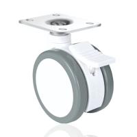 China Factory Wholesale Universal 80kg M12X25 mm Screw Type Stem Casters Wheels Hospital Bed Trolley Plastic Caster for sale