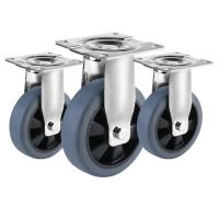 China Factory Wholesale Swivel Wheels with Brakes Double Ball Bearing 5 Inch Medium-Heavy Duty Wheel for sale