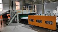 China High-Accuracy Needle-punching Filter Fabric Production Line with Double-lap Double-fork Combing and Heat Setting Machine for sale