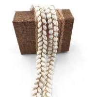 China White Style Polyester Cotton Gold Gimp Braided Cross Braid Ribbon For Women's Clothes for sale