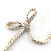 China White Style Polyester Cotton Gold Gimp Braided Cross Braid Ribbon For Women's Clothes for sale