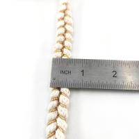 China White Style Polyester Cotton Gold Gimp Braided Cross Braid Ribbon For Women's Clothes for sale