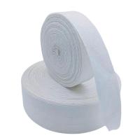 China 4cm White Linen Woven Christmas Wedding Decoration Handmade Ribbons and Customizable for sale
