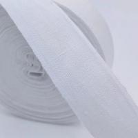 China 4cm White Linen Woven Christmas Wedding Decoration Handmade Ribbons and Customizable for sale