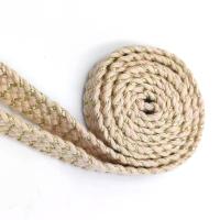 China 80% Pure Cotton 20% Polyester Cotton Flat Belt With Gold Thread Handwoven for Superior for sale