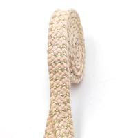 China 80% Pure Cotton 20% Polyester Cotton Flat Belt With Gold Thread Handwoven for Superior for sale