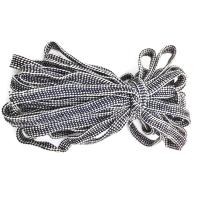 China Webbing 100% Hemp Black And White Braided Rope Plain Durable Flat Hemp Rope For Shoe for sale